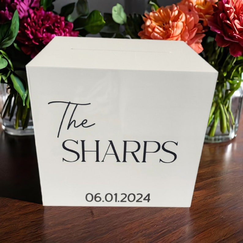 Personalized Wedding Card Box With Lock and Key, Wedding Keepsake Box ...