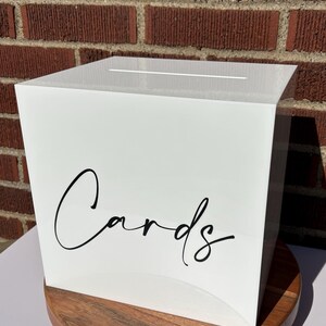 White Card Box With Lock Large Card Box for Wedding Acrylic Cards Box ...