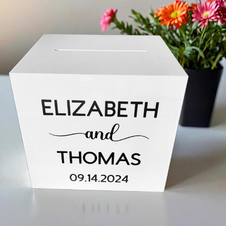 Personalized Wedding Card Box With Lock and Key Card Box for Wedding ...