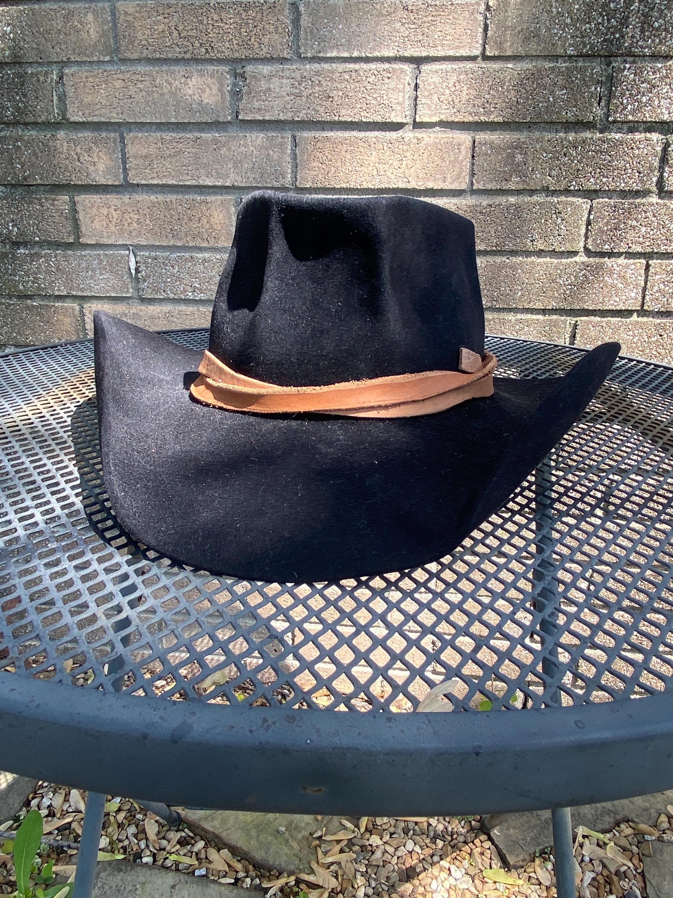 Custom Black Stetson Cowboy Hat Felt7/1/8 - Etsy