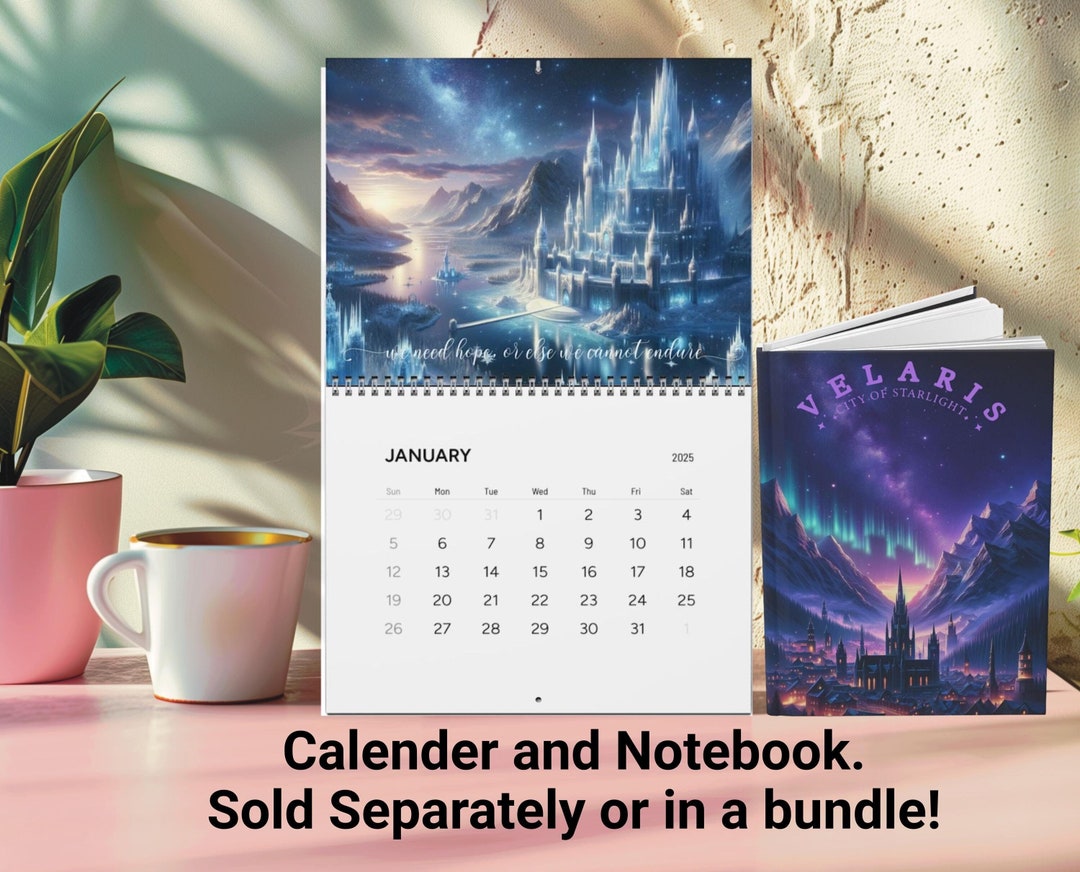Acotar Inspired Wall Calendar 2025 ,velaris Fantasy Calendar ,acotar ...