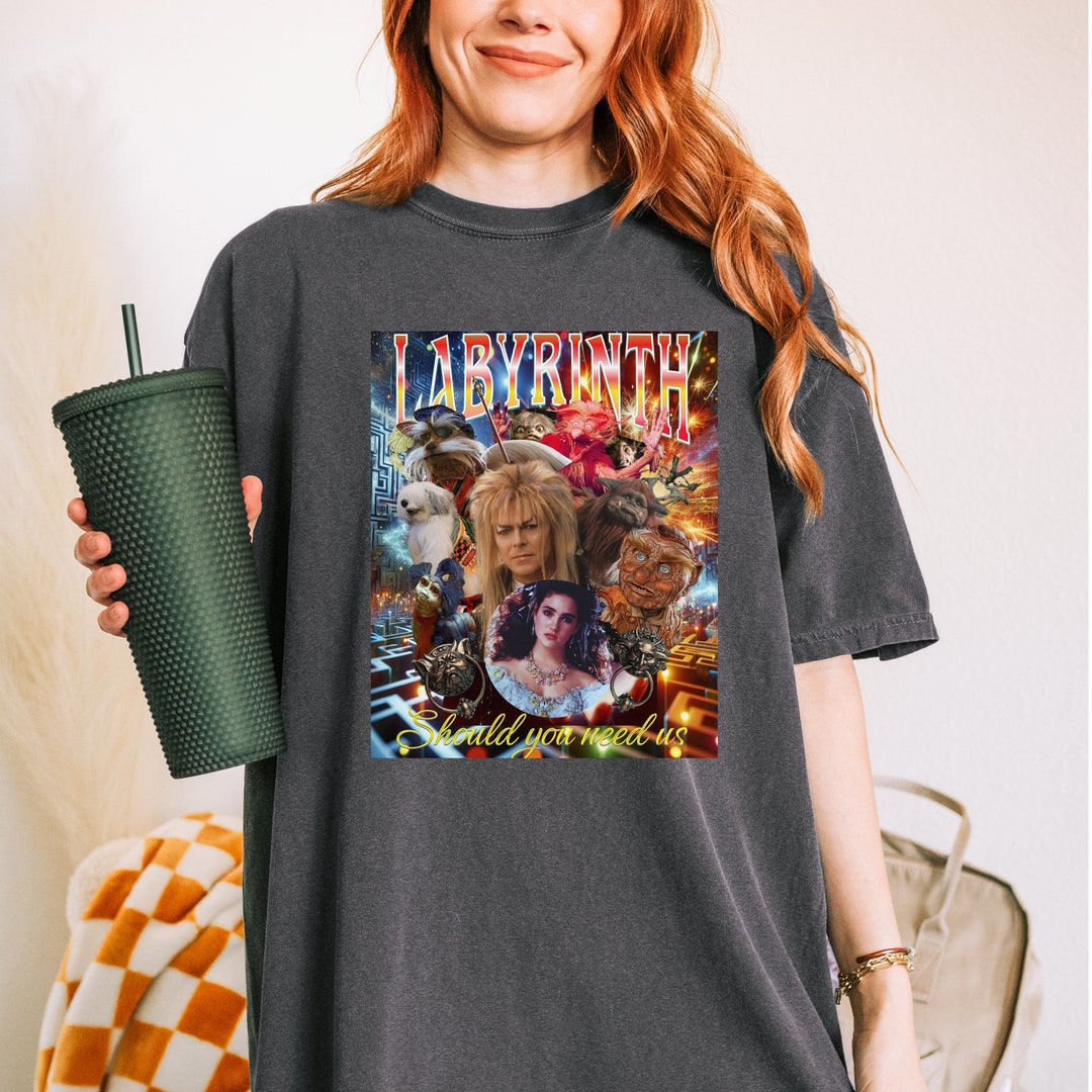 Labyrinth Bootleg Shirt Retro 80s Movie Merch David Bowie Fan Apparel ...
