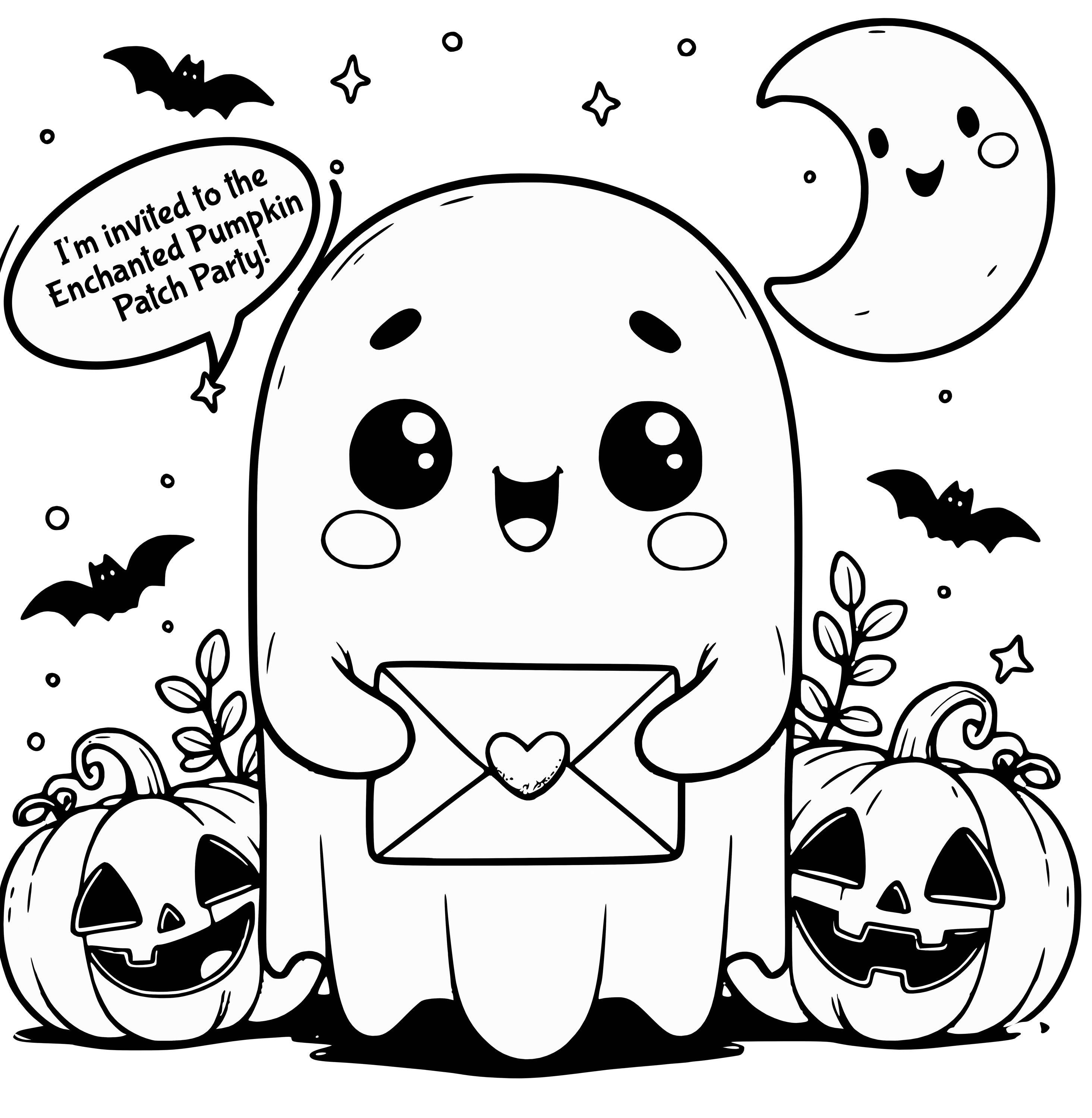 Printable Storybook Halloween Coloring Book, Ghost Adventures for Kids ...