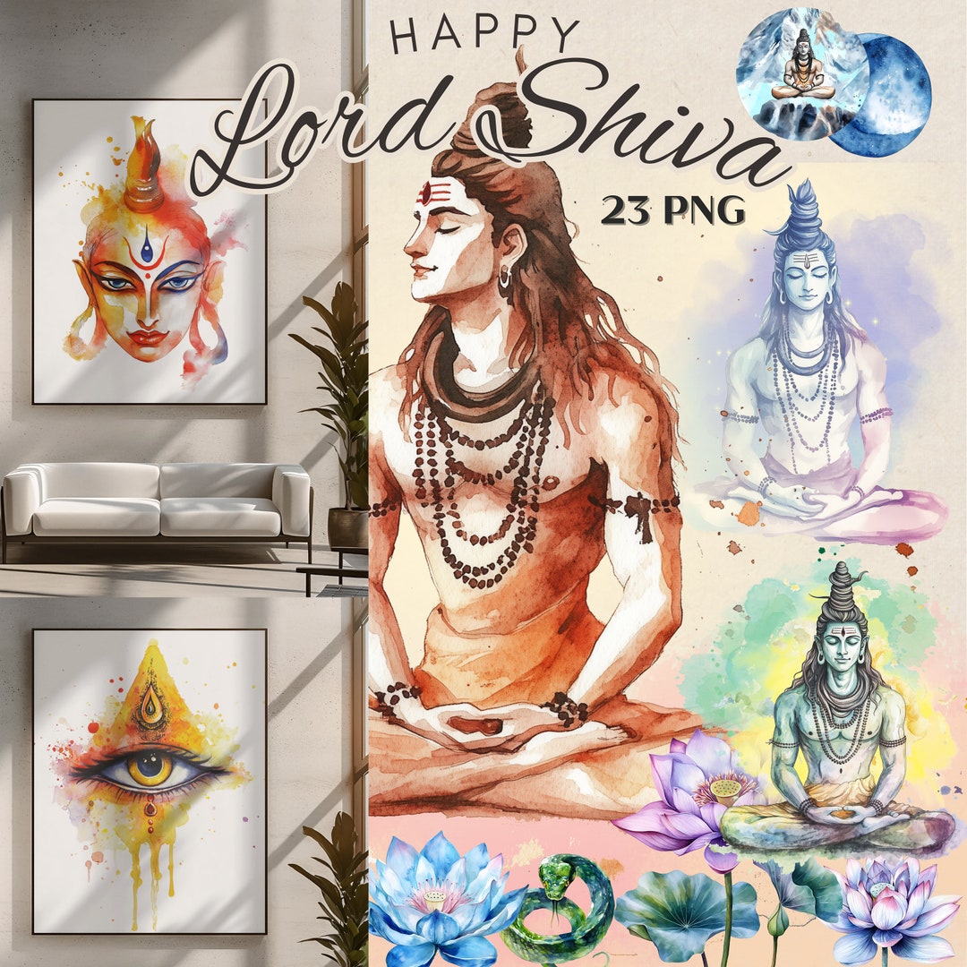Vibrant Lord Shiva Clipart - High-resolution Digital Art for Hindu ...