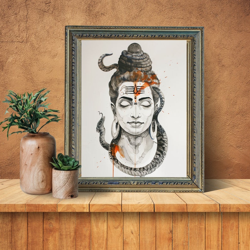 Vibrant Cosmic Shiva Wall Art - Spiritual Hindu God Digital Download ...