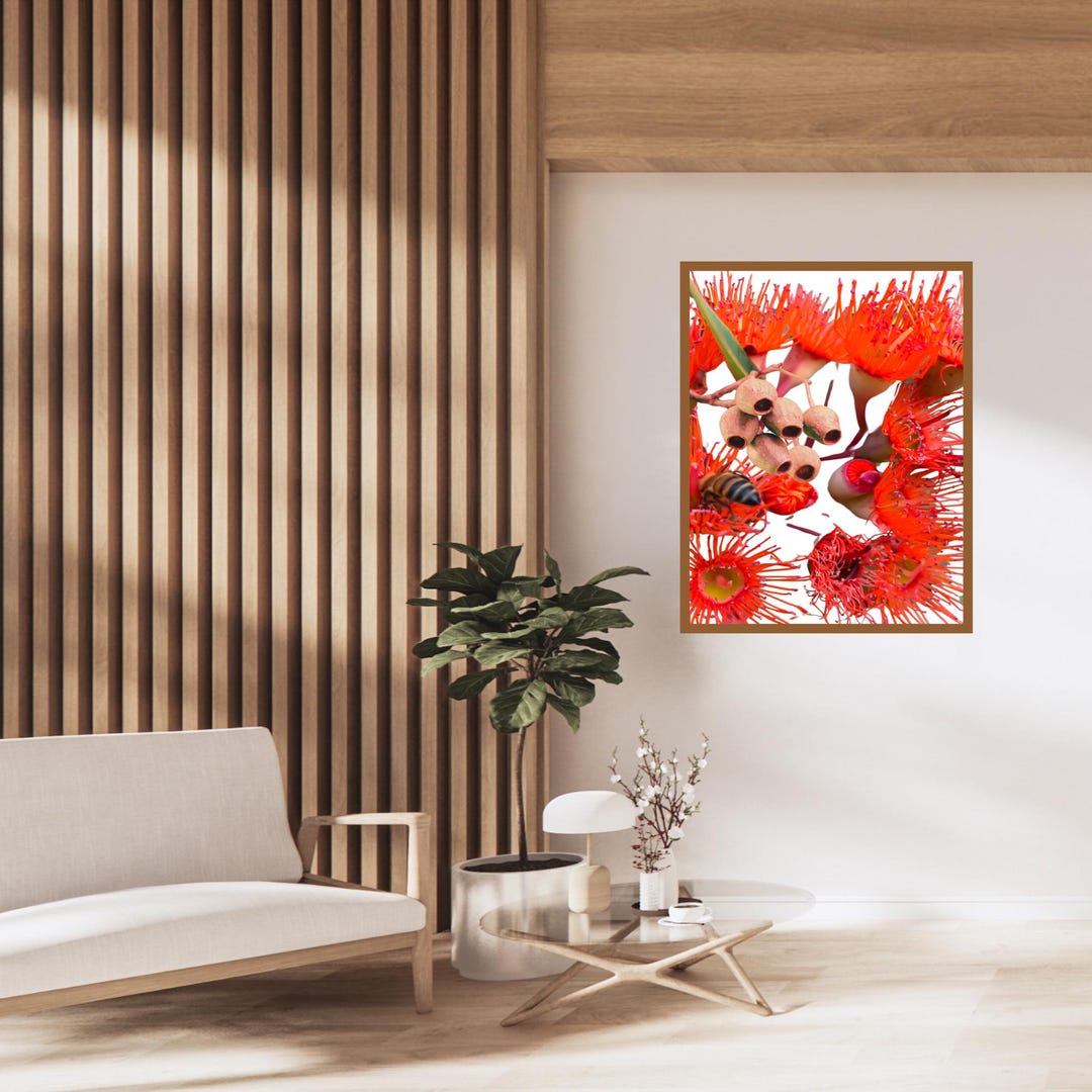 Stunning Wall Art Vibrant Orange Gum Tree Flower, Downloadable Print ...