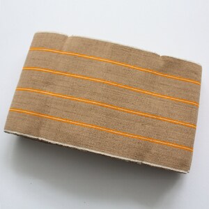 Aso-oke, Woven Fabric, African Textiles, Beige Aso-oke With Orange ...