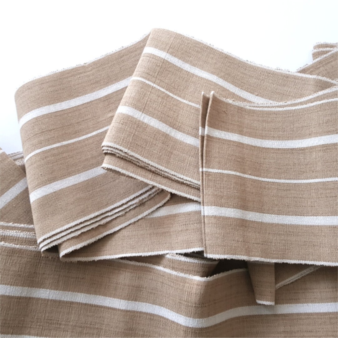 Sanyan Aso-oke, Hand-woven African Textiles, Beige Aso-oke With White ...