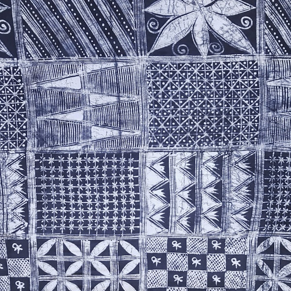 Indigo Batik Fabric - Etsy