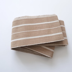 Sanyan Aso-oke, Hand-woven African Textiles, Beige Aso-oke With White ...