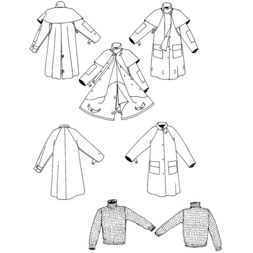 Poiret Cocoon Coat Paper Sewing Pattern Folkwear Patterns | Etsy UK
