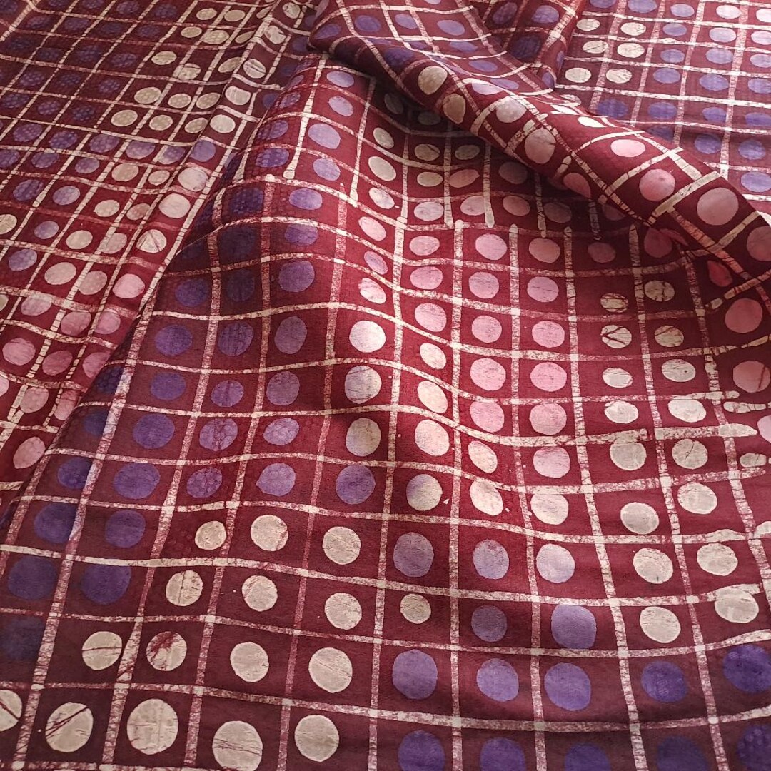 Dark Red Adire Fabric, Nigerian Cloth, 4.8 Yards, 4.4 Metres - Etsy