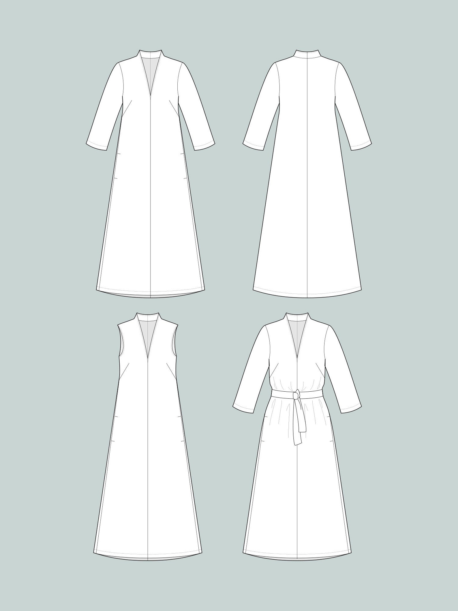 V-neck Dress Sewing Pattern by the Assembly Line A-line Dress | Etsy