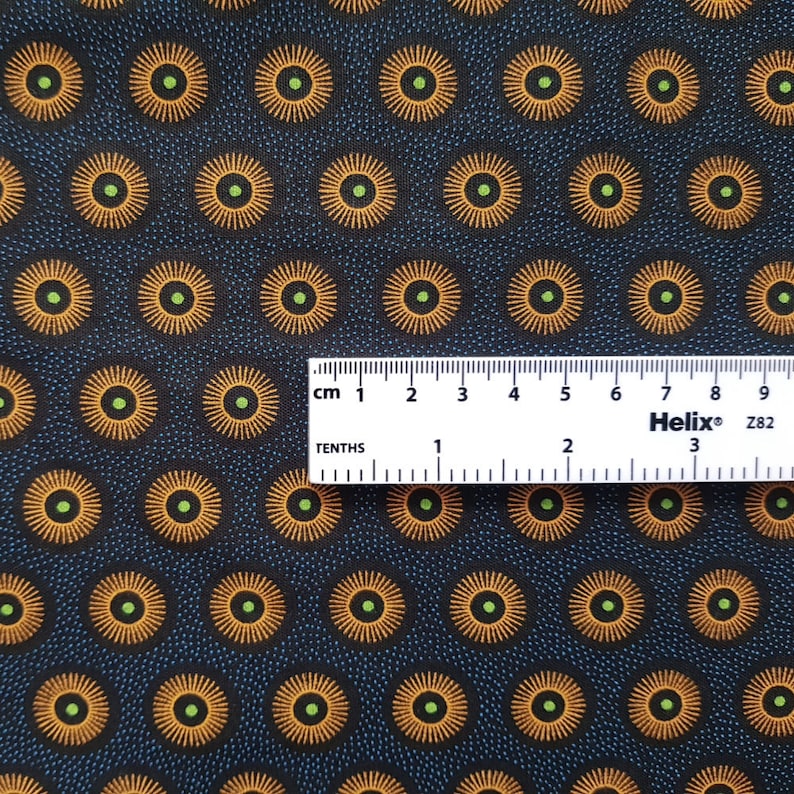 Black and Orange Shweshwe Fabric 100% Cotton African Print by - Etsy