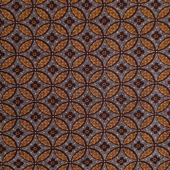 Brown and Gold Shweshwe Fabric Chocolate Brown Fabric South | Etsy