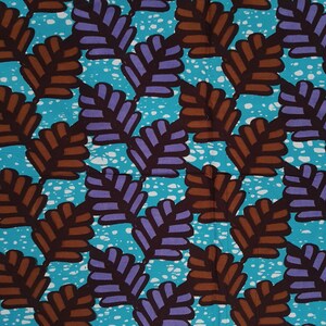 Turquoise African Print Fabric, 6 Yards Ankara, Turquoise Wax Print ...