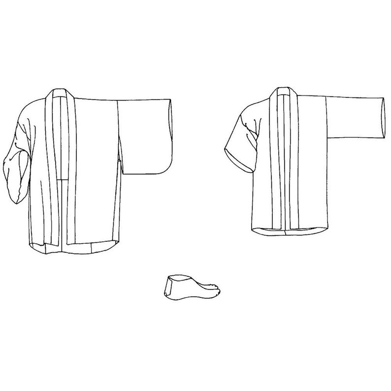 Folkwear Japanese Haori and Hapi Sewing Pattern Paper Sewing | Etsy