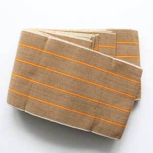 Aso-oke, Woven Fabric, African Textiles, Beige Aso-oke With Orange ...