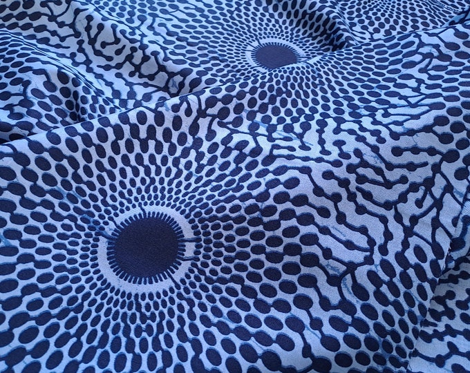 Blue Ankara Fabric, African Print by the Yard, Record Ankara Fabric ...