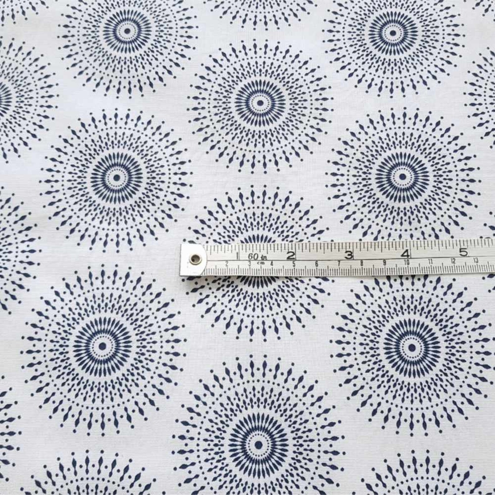 White and Dark Blue Shweshwe Fabric, 100% Cotton, Sold by the Metre ...