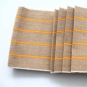 Aso-oke, Woven Fabric, African Textiles, Beige Aso-oke With Orange ...