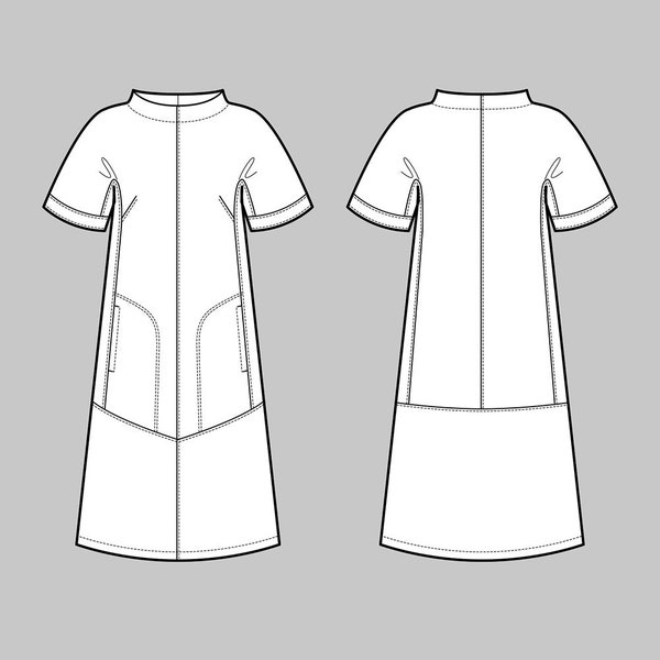 A Line Dress Pattern - Etsy