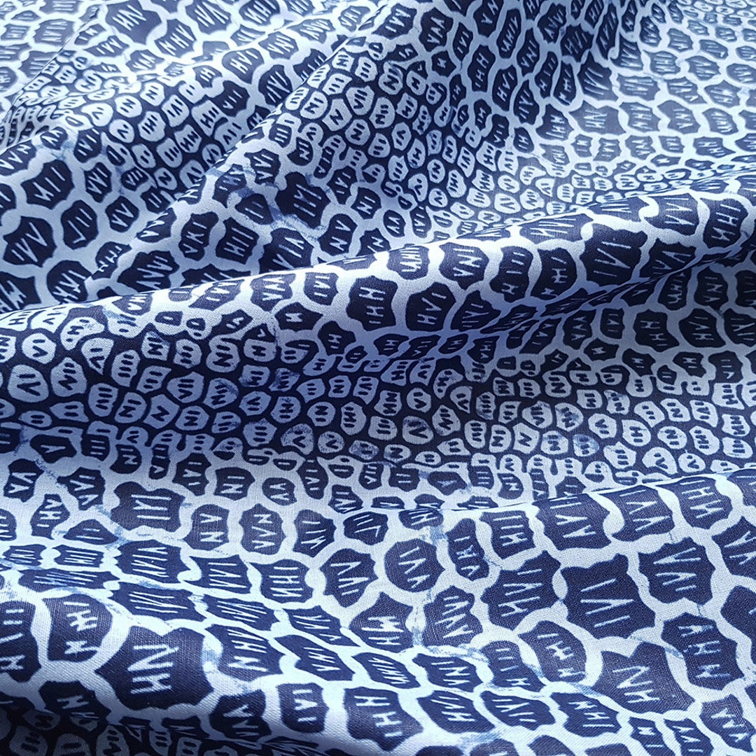 Blue Leopard Print, African Print, by the Yard, African Fabric Shop ...
