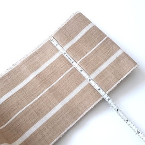 Sanyan Aso-oke, Hand-woven African Textiles, Beige Aso-oke With White ...