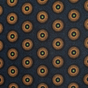 Black and Orange Fabric, Shweshwe Cotton Fabric, Black Geometric Fabric ...