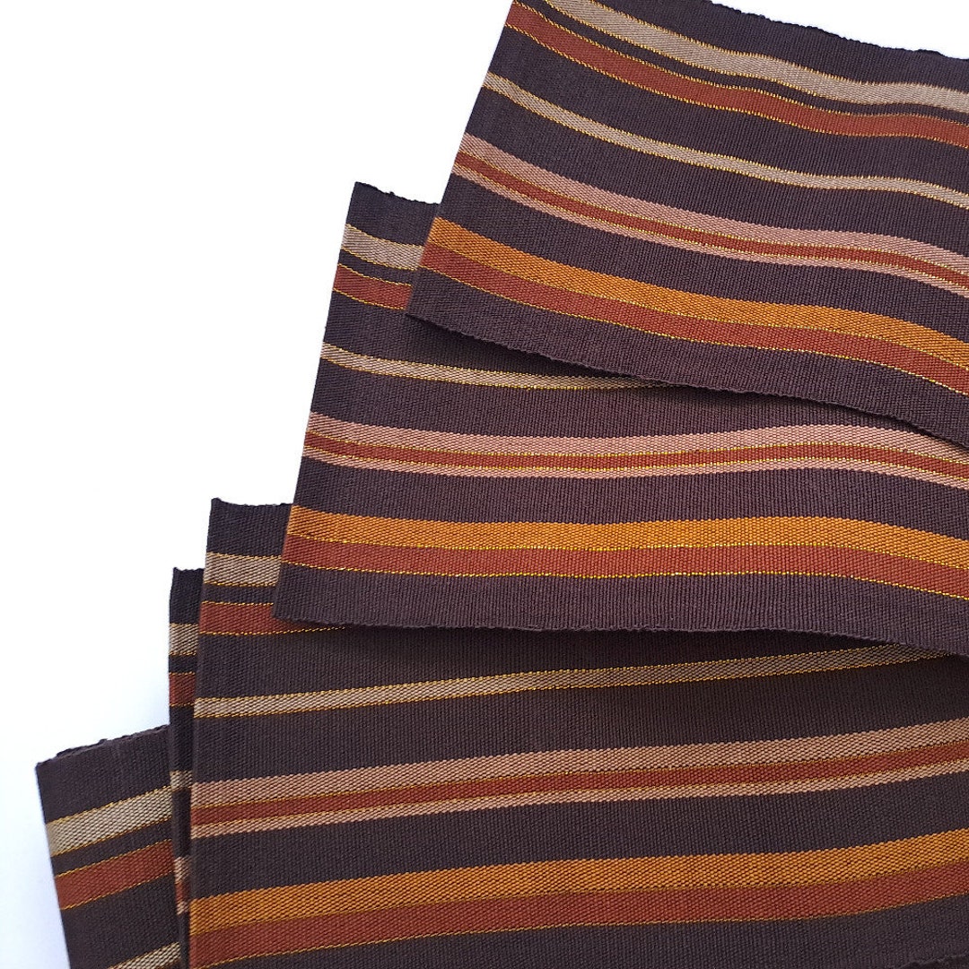Brown Aso Oke, Brown Strip Textile, Yoruba Fabric, Cotton Aso Oke ...
