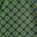 Green and Blue Geometric Shweshwe Fabric Three Cats Shweshwe | Etsy