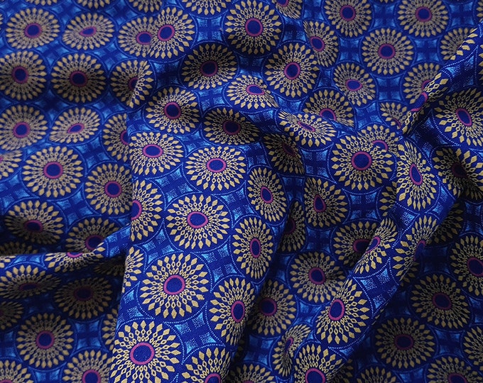 Blue Shweshwe, South African Print Fabric, Blue Quilting Fabric, 100% ...