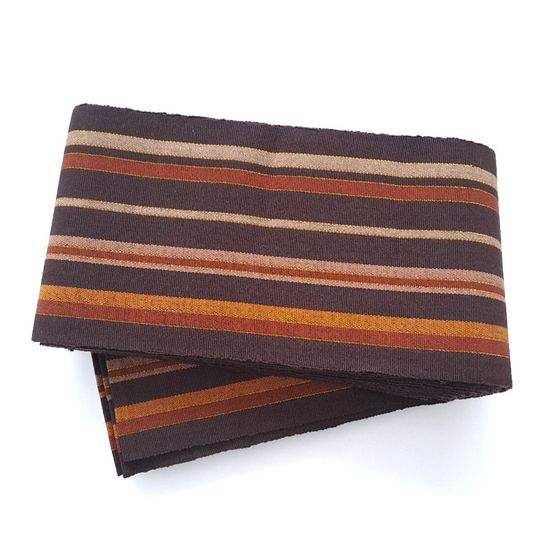 Brown Aso Oke, Brown Strip Textile, Yoruba Fabric, Cotton Aso Oke ...