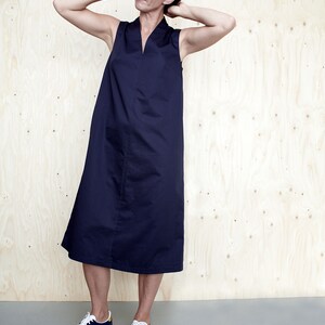 V-neck Dress Sewing Pattern by the Assembly Line, A-line Dress Sewing ...