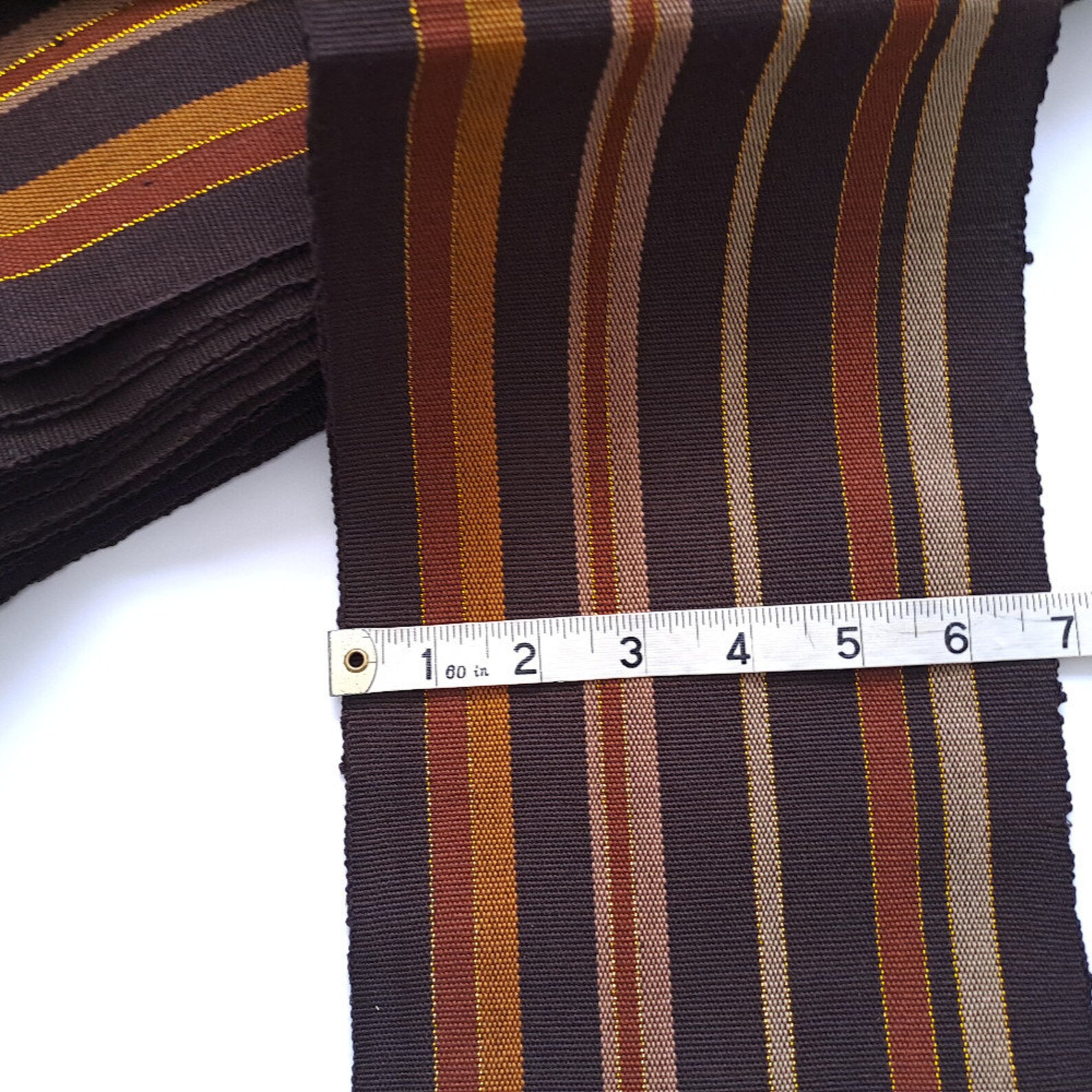 Brown Aso Oke, Brown Strip Textile, Yoruba Fabric, Cotton Aso Oke ...