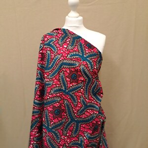 Pink African Fabric, Pink Ankara Fabric by the Yard, African Fabric ...