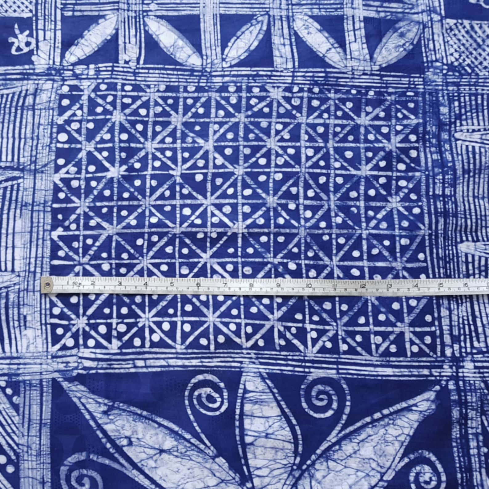 Blue African Fabric African Fabric Blue and White Batik - Etsy