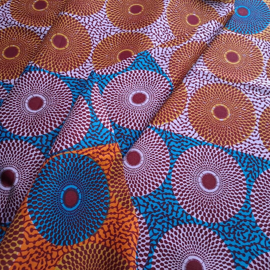 Circle Print Fabric, GTP Fabric, Circle Ankara Print Fabric, 100% ...