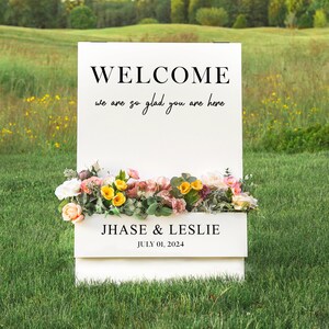 Classy Flower Box Welcome Sign - Wedding Welcome Sign - Custom ...