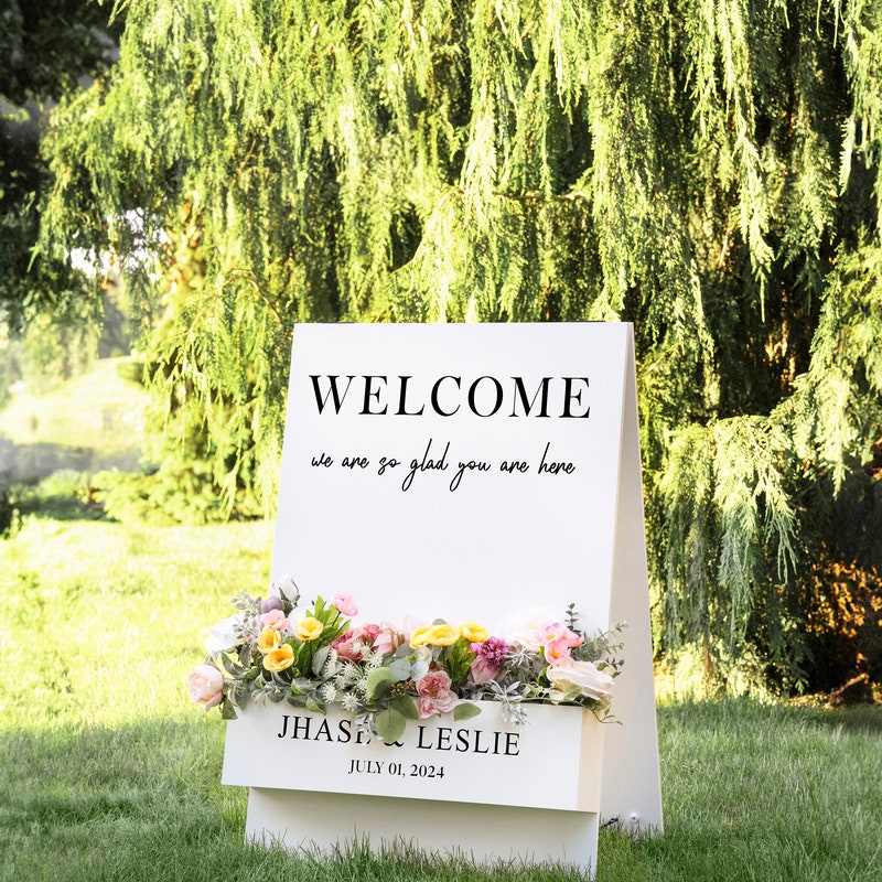 Flower Box Wedding Welcome Sign - Etsy