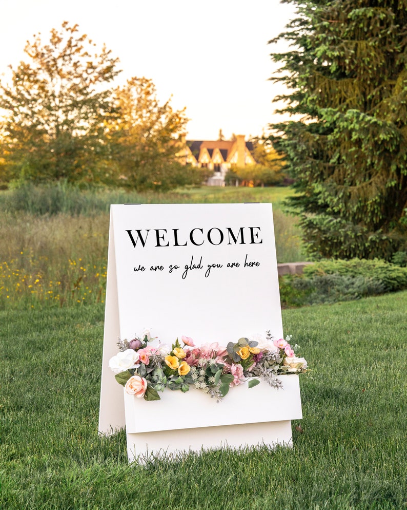 Classy Flower Box Welcome Sign - Wedding Welcome Sign - Custom ...