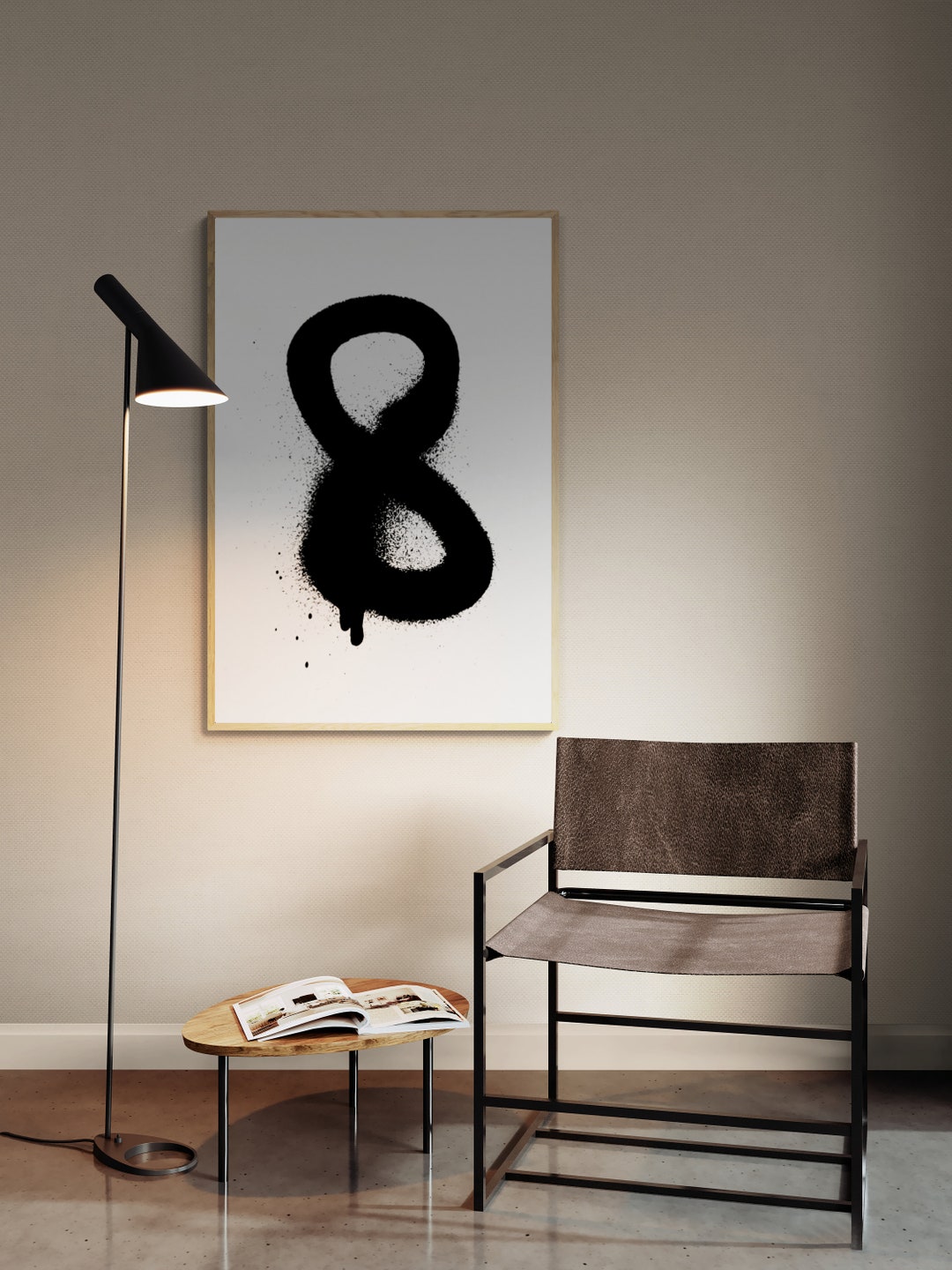 NUMBER 8 ART PRINT - Etsy