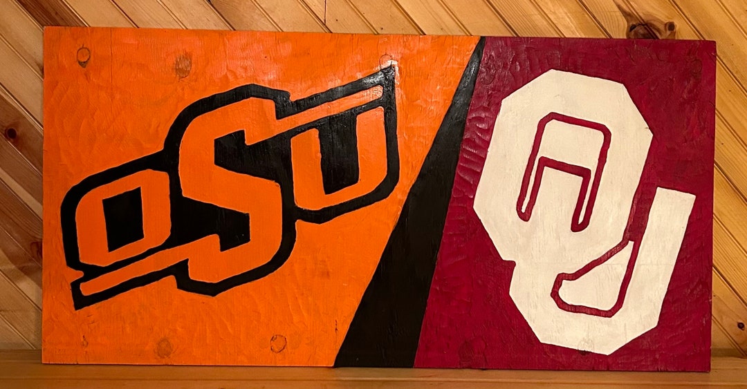 OU/OSU House Divided Wooden Wall Decor - Etsy
