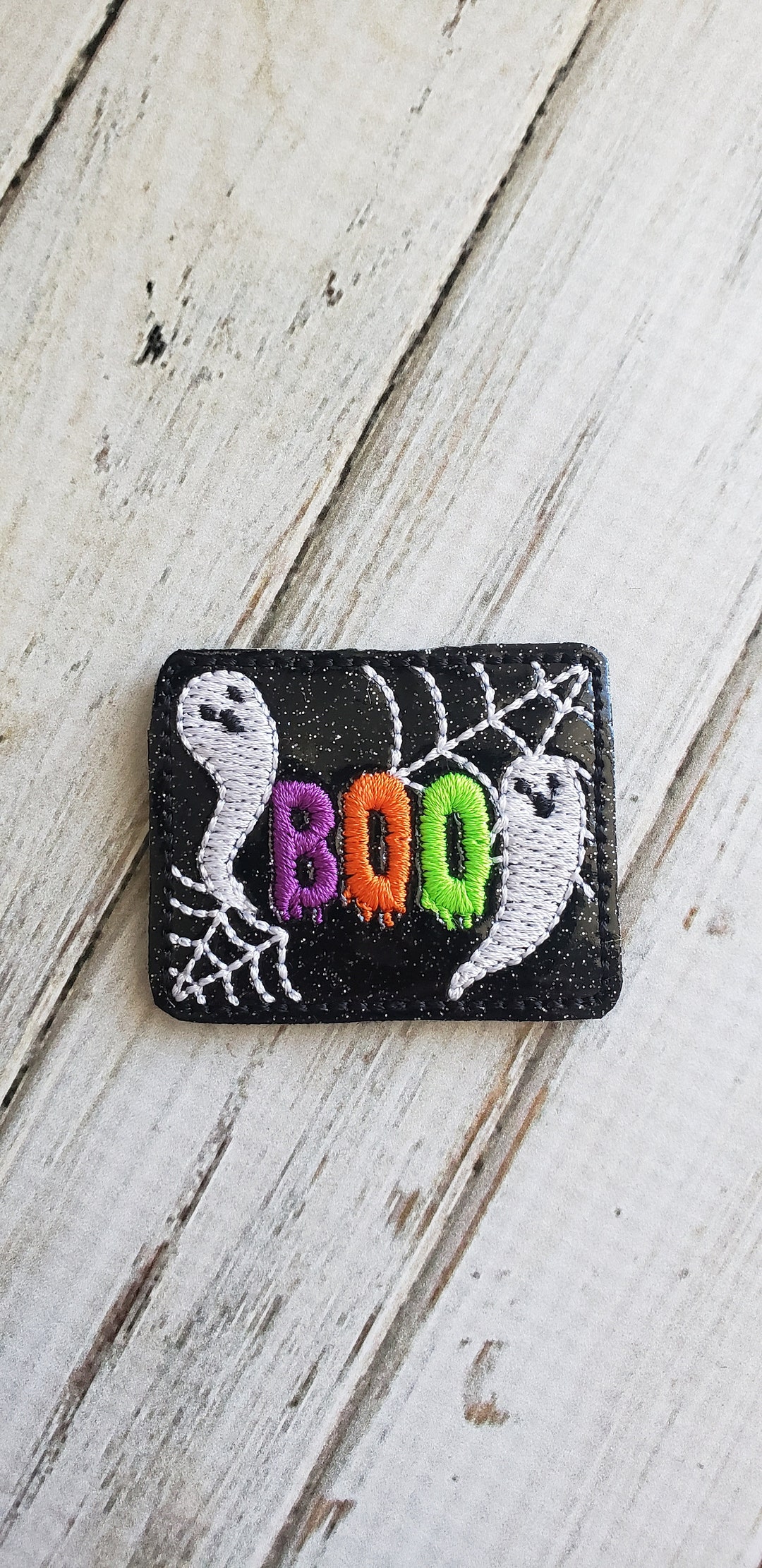 Halloween Boo Spider Web Heart Glitter Feltie (UNCUT FELTIE) Spider Web ...