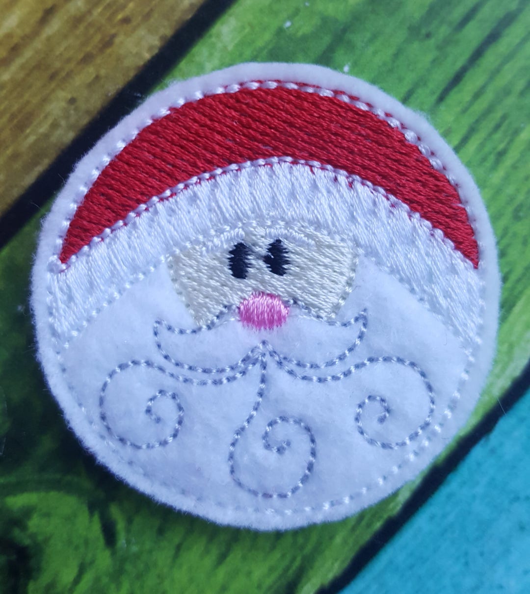 Santa Feltie, (UNCUT FELTIE) Santa Head Feltie, Christmas Feltie ...