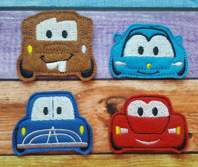 Car Felties UNCUT FELTIE Red Car Feltie Felt - Etsy