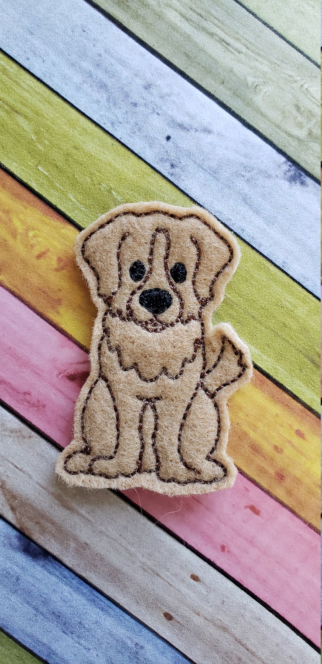 Dog Feltie ( UNCUT FELTIE ) Felt Embellishments, Felt Applique, Hair ...