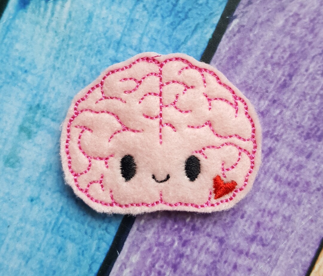 Brain Feltie (UNCUT FELTIE) Human Brain Feltie, Felt Embellishments ...