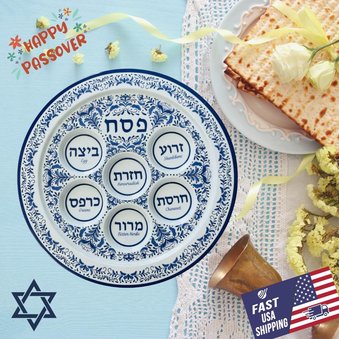 Passover Seder Plate, Passover Table Organizer, Passover Plate Jewish ...