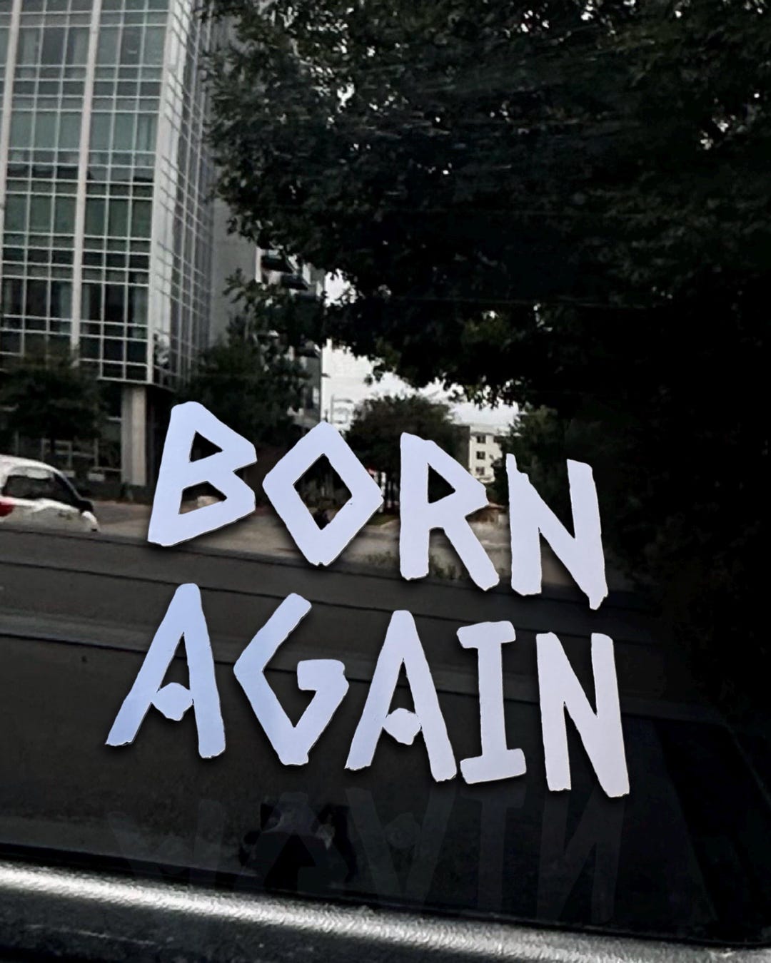 Born Again Vinyl Decal: Christian Bumper Sticker, off White - Etsy
